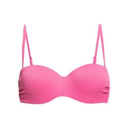 Roxy Bandeau-Bikini-Top »Love The Beach Vibe« Pink Guava XXL - Cup B Cup B XXL Stoff: Weicher, robuster, ,...