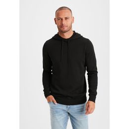 H.I.S. H.I.S Hoodie », Strickpullover mit Kapuze« Feinstrick aus pflegeleichter Baumwollmischung schwarz S (44/46) S (44/46) H.I.S Herren Kapuzenpullover