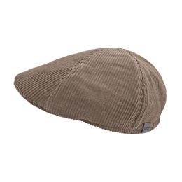 CAPO Schieberm&uuml;tze Gummizug hinten, Cord-Optik beige