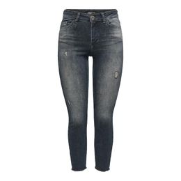 Only Skinny-fit-Jeans &raquo;ONLBLUSH MW SK RW ANK DNM&laquo; Blue Black Denim L (40) - L&auml;nge 30 L&auml;nge 30 L (40) Kn&ouml;chellange Jeans von Only