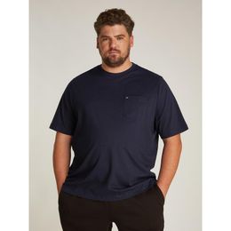 Tommy Hilfiger Big & Tall TOMMY HILFIGER BIG & TALL Rundhalsshirt »BT-ESSENTIAL SOLID POCKET TEE-B«, in Große Größen, Logostickerei Desert Sky 3XL 3XL Shirt von Tommy...