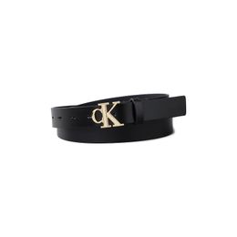 Calvin Klein Jeans Ledergürtel »Monogram Plaque Buckle 30MM« mit Logoschnalle Black