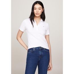 Tommy Hilfiger Poloshirt »1985 SLIM PIQUE POLO SS« mit Logo-Flag Th_Optic_White M (38) M (38) Poloshirt von Tommy Hilfiger Womanswear