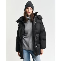 Gant Steppjacke »MID LENGTH DOWN JACKET« mit Kapuze mit 2-Wege-Reißverschluss BLACK XL XL Winterjacke von Gant