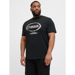 Jack & Jones PlusSize JACK & JONES PLUSSIZE Print-Shirt »JCOLIDO AOP FRONT PRINT TEE SS CRE PLS« mit Logo Print Black 4XL 4XL T-Shirt von Jack & Jones Plus Size