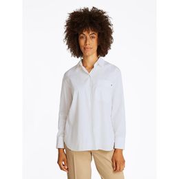 Tommy Hilfiger Hemdbluse »ESS POPLIN EASY FIT SHIRT« mit abgerundetem Saum Th Optic White 38 38 Hemdbluse von Tommy Hilfiger