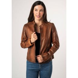 Mauritius Lederjacke »MWAndriana« mit Stehkragen cognac XL