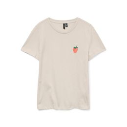 Véro Moda VERO MODA Kurzarmshirt »VMSILJA FRANCIS SS TOP BOX JRS SPE« Pumice Stone Print:STRAWBERRY L L T-Shirt von Vero Moda