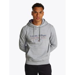 Tommy Hilfiger Hoodie &raquo;HILFIGER CENTER STACK HOODY&laquo;, mit gro&szlig;em mehrfarbigen Print Light grey XXL XXL Sweatshirt von Tommy Hilfiger Menswear