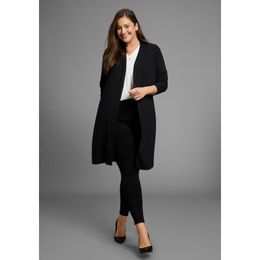 Laura Scott Curve Damen Laura Scott CURVE Longstrickjacke aus weichem, angenehmem flie&szlig;endem Jerseymaterial - GROSSE GR&Ouml;SSE schwarz 48/50