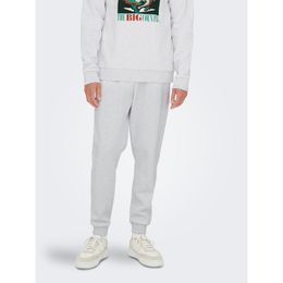 Only & Sons ONLY & SONS Sweathose »ONSCERES SWEAT PANTS NOOS« Super Light Grey Melange XXL - N-Gr N-Gr XXL Bequeme Sweathose von Only & Sons
