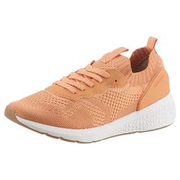 Tamaris Slip-On Sneaker, Freizeitschuh, Halbschuh, Schnürschuh mit aufgesetzer Zierschnürung orange 38 38 Sportiver Slip-On Sneaker für...