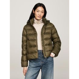 Tommy Hilfiger Steppjacke »LW DOWN CASUAL JACKET« mit Kapuze mit Logoprägung Army Green XS (34) XS (34) Steppjacke von Tommy Hilfiger Womanswear