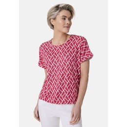 STOOKER WOMEN Kurzarmshirt &raquo;STCLEA Print T-Shirt&laquo; Regular Fit T-Shirt Spitzen- Shirt f&uuml;r Damen pink graphic aop 40/42 40/42 Regular Fit