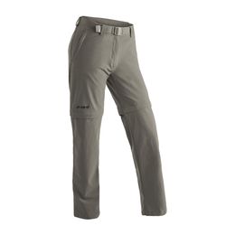 Funktionshose Maier Sports "Nata 2", Damen, Gr. 22, Kurzgr&ouml;&szlig;en, braun (schlamm), 90% Polyamid, 10% Elasthan, Hosen Funktionshose, Damen Wanderhose, zipp-off Outdoor-Hose, 3 Taschen, Regular Fit