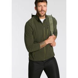 Fleecejacke Killtec "KOW 84 MN FLC JCKT", Herren, Gr. XL, grün (schwarz moss), Obermaterial: 100% Polyester, Sportlich, Jacken