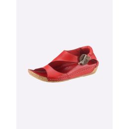 Gemini Damen Sandalette mit Gummizug, rot, Gr&ouml;&szlig;e 37