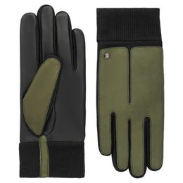 Roeckl Full Finger Gloves 'KOPENHAGEN TOUCH' male Green, Black size 7,5