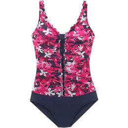 petite fleur by Lascana Damen Badeanzug, beere-bedruckt, Gr&ouml;&szlig;e 46B