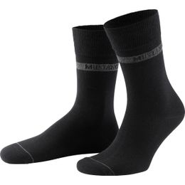 Mustang Herren Herren-Socken schwarz, Größe 39-42