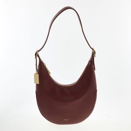 Burgunderrote Schultertasche aus Leder