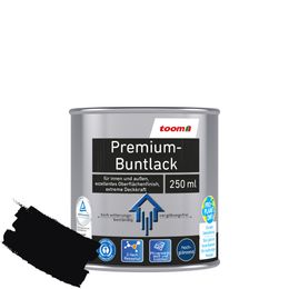 toom Premium-Buntlack tiefschwarz gl&auml;nzend 250 ml