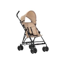 Lorelli Kinderwagen Buggy Vaya verstellbares Sonnendach, klappbar, Fu&szlig;st&uuml;tze beige/braun