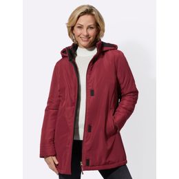 WITT Damen Longjacke mit Klett- und Reißverschluss, dunkelrot, Größe 19