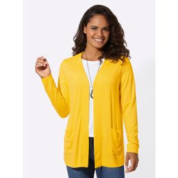 WITT Damen Shirtjacke mit aufgesetzten Taschen, sonnengelb, Größe 40