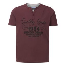Jan Vanderstorm T-Shirt 'Nante' Herren Gr&ouml;&szlig;e 4XL Gro&szlig;e Gr&ouml;&szlig;en bordeaux / schwarz