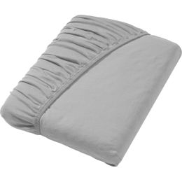 wäschepur unisex Spannbetttuch steingrau, Größe 1 St. 90x190 - 100x200 cm