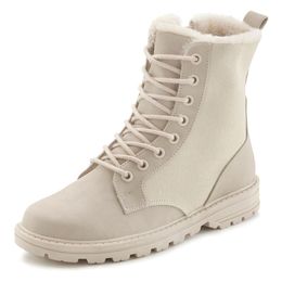 Vivance Lace-Up Ankle Boots female Beige size 44