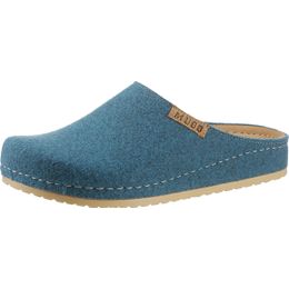 MUBB Damen Pantoffel aquapetrol, Gr&ouml;&szlig;e 37