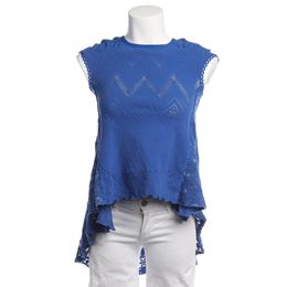 High Use Top / Seidentop Damen Gr&ouml;&szlig;e S Second Hand blau