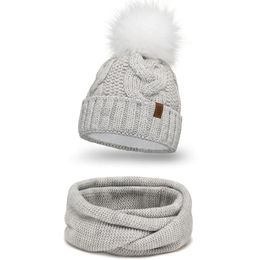 Vivisence Beanie '7014 Set' female Beige size Onesize