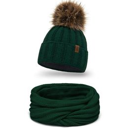Vivisence Beanie '7019 Set' female Green size Onesize
