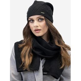 Vivisence Beanie '7002 Set' female Black size Onesize