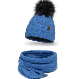 Vivisence Beanie '7015 Set' female Blue size Onesize