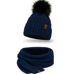 Vivisence Beanie '7015 Set' female Blue size Onesize
