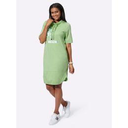 WITT Damen Jerseykleid mit halsfernem Stehkragen, reseda, Gr&ouml;&szlig;e 52