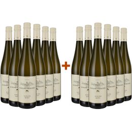 Weingut Schloss Eberstein 6+6 Paket Riesling 2018 Lieblich - Baden &ndash; Probierpaket Sp&auml;tlese