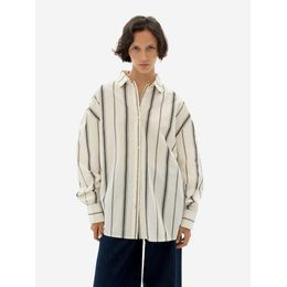 thinking mu Bluse 'Juana' Damen Gr&ouml;&szlig;e M grau / schwarz / wollwei&szlig;