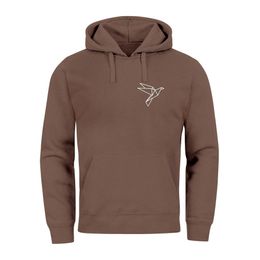 Neverless Sweatshirt 'Origami Vogel' male Brown size 3 XL