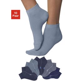H.I.S. H.I.S Damen Kurzsocken, 2x marine, 2x dunkeljeans meliert, 2x helljeans meliert, 2x jeans, 2x dunkelblau, Gr&ouml;&szlig;e 39/42