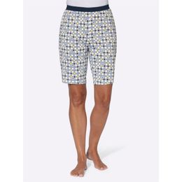 WITT Damen Schlafanzughose mit Rundum-Dehnbund, himmelblau-bedruckt, Gr&ouml;&szlig;e 52/54