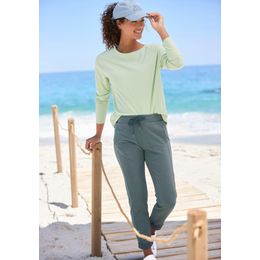 ELBSAND Damen Langarm-T-Shirt, Gr&uuml;n, Gr. XXL (44), Langarm-Shirts, Material: Baumwolle