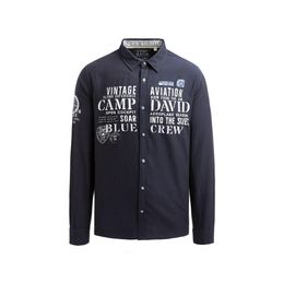 CAMP DAVID Button Up Shirt male Blue size XXXL