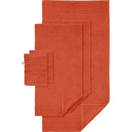 wäschepur unisex 4-tlg. Handtuch-Sparset orange, Größe 50x100 cm, 4 - Handtücher