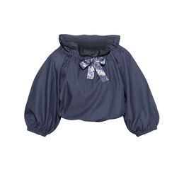 JIORO Bluse 'ASIA SKY' Damen Größe L/XL blau
