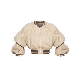 JIORO &Uuml;bergangsjacke 'ESSENTIALS' Damen Gr&ouml;&szlig;e L hellbeige